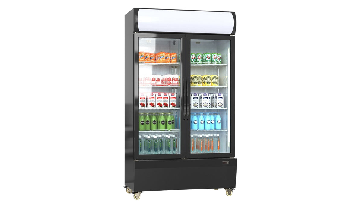 AGR-730-EC – 2-Door Vertical Glass Refrigerated Cabinet, 730L – KRITEPRO